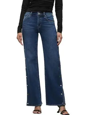 Hudson Jeans Rosie High-rise Wide Leg Jeans - Deep Ray
