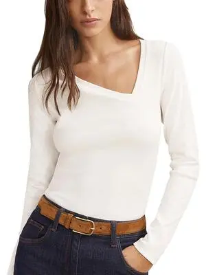 REISS Asymmetric Top - White