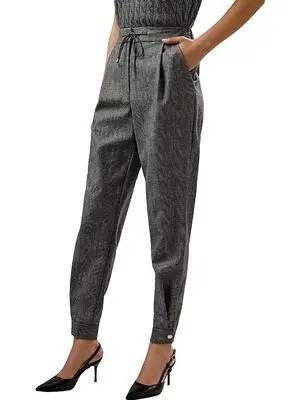 Lilysilk Worsted Wool Trousers - Glen Check