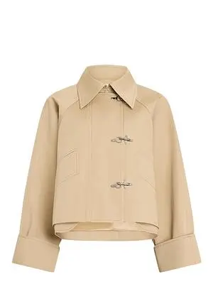 Patou Oversized Cropped Parka - Sand