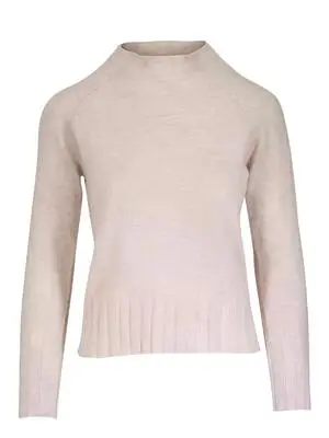 Kinross Cashmere Funnel-neck Sweater - Neutrals