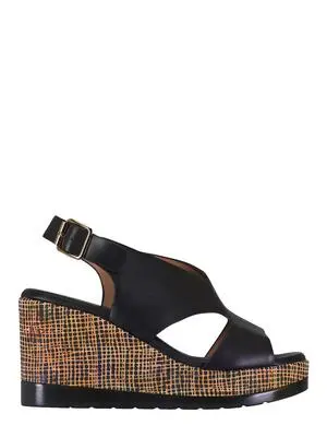 Ron White Dacota Cut-out Wedge Espadrilles - Black