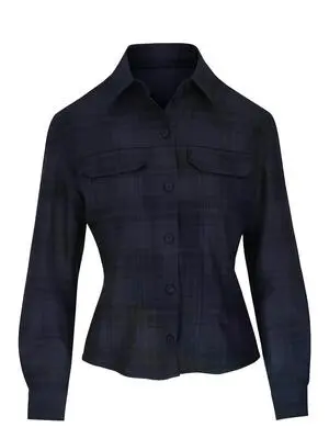 AKRIS Check Flap-Pocket Shirt