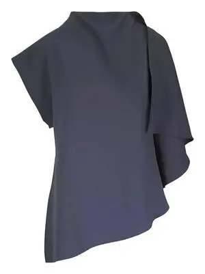 KZ_K STUDIO One-Shoulder Draped Blouse