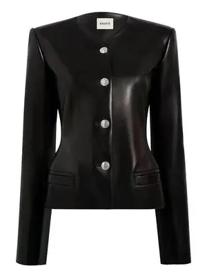 Khaite Nara Leather Jacket - Black