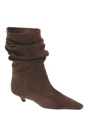 Amina Muaddi Jamie Slouch Bootie - Crosta Coffee
