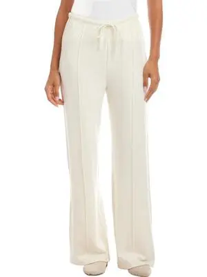 Karen Kane Drawstring Pintuck Sweatpants - Cream