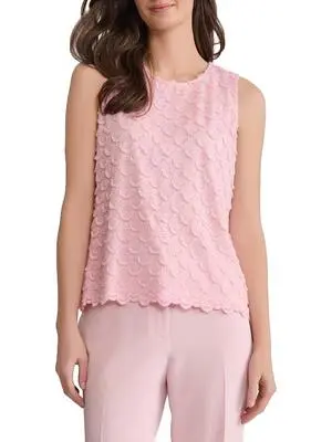 KASPER Scallop Lace Shell - Tutu Pink