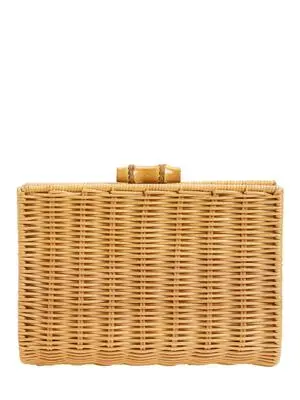 PAMELA MUNSON Petite Rattan Clutch