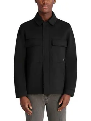 Karl Lagerfeld Twill Shirt Jacket - Black