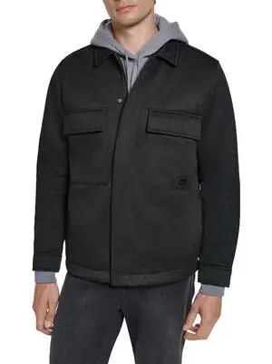 Karl Lagerfeld Twill Shirt Jacket - Black