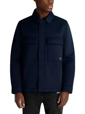 Karl Lagerfeld Twill Shirt Jacket - Navy