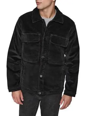 Karl Lagerfeld Corduroy Shirt Jacket - Black