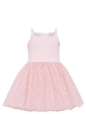 MINI CELEBRITIES Sleeveless Sparkle Tulle Dress - Sparkle Pink