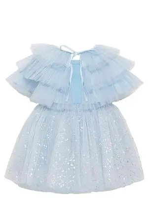 MINI CELEBRITIES Sleeveless Sparkle Tulle Dress Set - Sparkle Blue