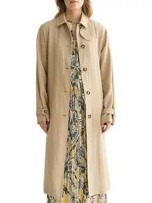 Scotch & Soda Flowy Trench Coat - Travertine