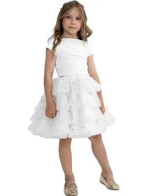 MINI CELEBRITIES Moon Tutu Skirt - To Moon White