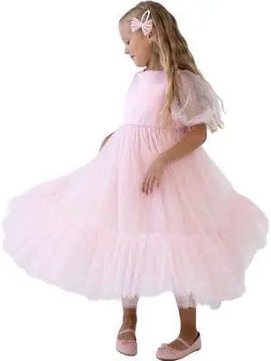 MINI CELEBRITIES Princess Tulle Maxi Dress - Pink Rose