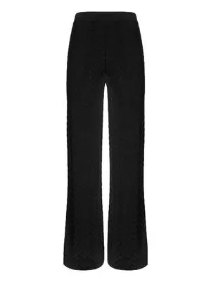 Missoni Missoni Straight-Leg Stretch Chevron Trousers In Cotton And Viscose Black