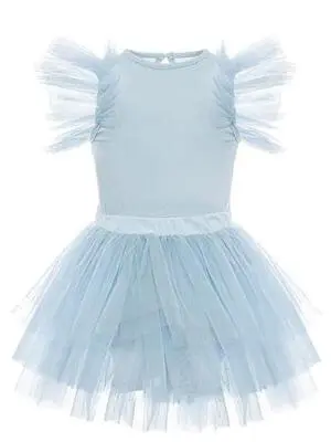 MINI CELEBRITIES One-shoulder Ruffle Tutu Dress - Cool Blue