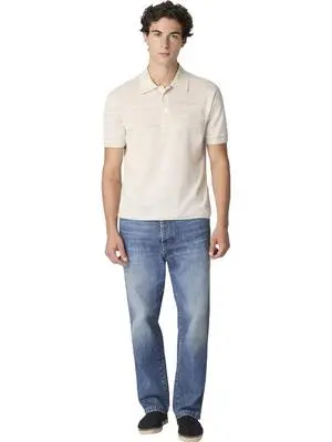 Missoni Flamed Mercerized Cotton Polo Shirt - Blue