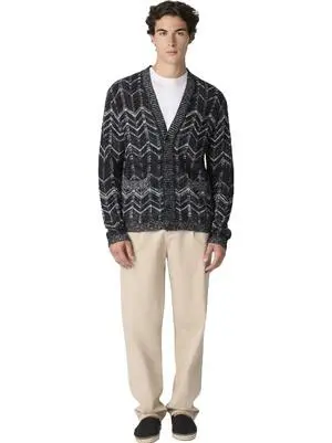 Missoni Cotton Chevron Cardigan - Blue