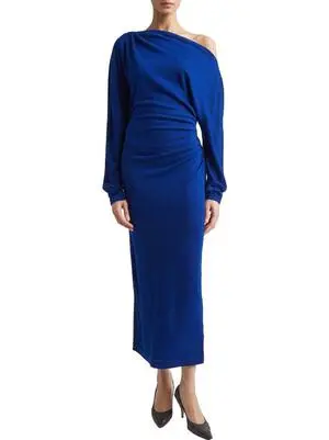 A.L.C. Sonny One-shoulder Jersey Midi Dress - Yves Blue