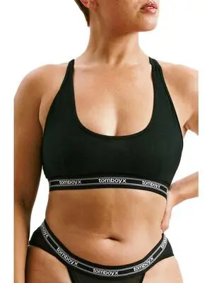 TOMBOYX Powermesh Bralette Black