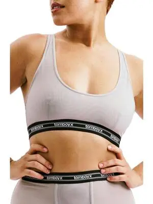 TOMBOYX Powermesh Bralette - Ultimate Gray