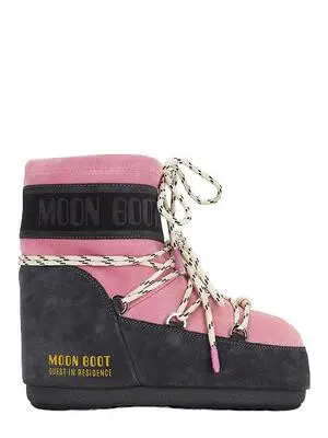 Moon Boot X Guest In Residence Low Suede Boots - Grey & Rose