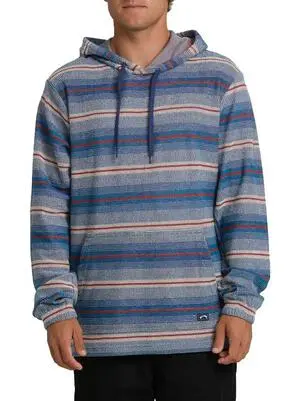 BILLABONG Flecker Diego Striped Cotton Hoodie - Dark Denim