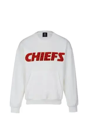 CUCE Kansas City Chiefs Chenille Jeweled Sweatshirt - White