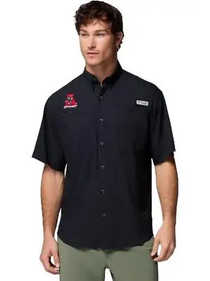 Columbia Alabama Crimson Tide Tamiami Omni-shade Button-down Shirt - Black