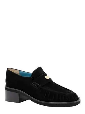 VALENTINA RANGONI Cortina Block Heel Loafer - Black