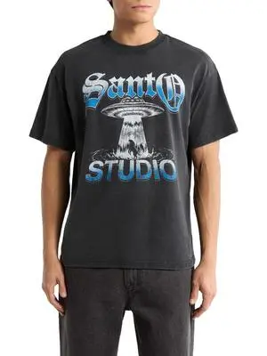SANTO STUDIO The Hand Drappo Graphic T-shirt - Black