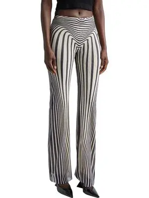 JEAN PAUL GAULTIER Jean Paul Gaultier Re-Edition Body Morphing Flare Pants Ecru/navy