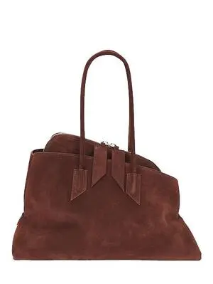 Attico THE ATTICO La Passeggiata Medium Top Handle Bag Light Chocolate