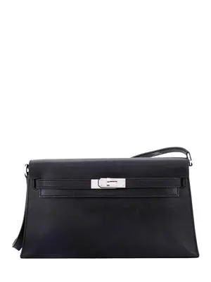 HERMES Kelly Elan Shoulder Bag Chevre Chamkila - Noir