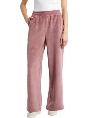 CITY BLUES Wide Leg Lounge Pants - Dusty Rose