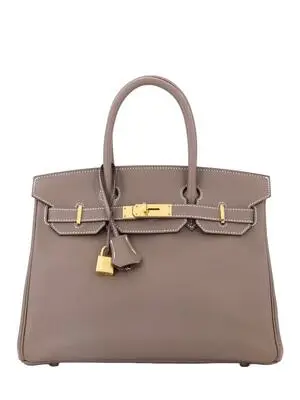 HERMES Birkin Handbag Epsom 30 With Gold Hardware