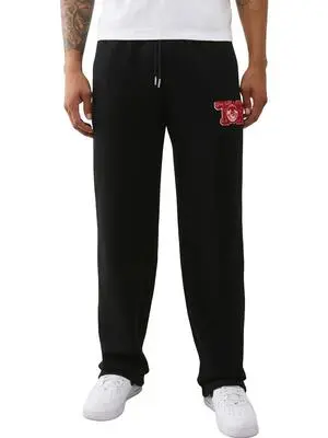 True Religion World Tour Champs Sweatpants - Jet Black