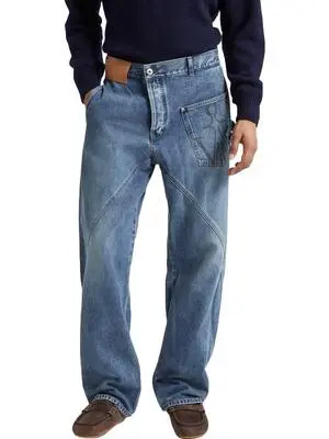 JW Anderson Twisted Workwear Jeans - Mid Blue