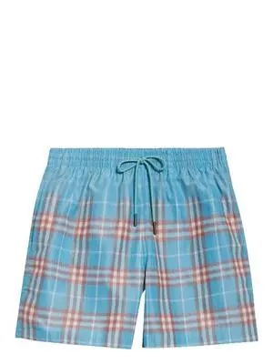 Burberry Check Swim Trunks - Atom Blue Ip Check