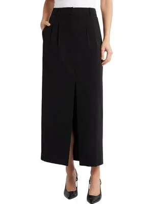 French Connection Suiting Slit Maxi Skirt - Black
