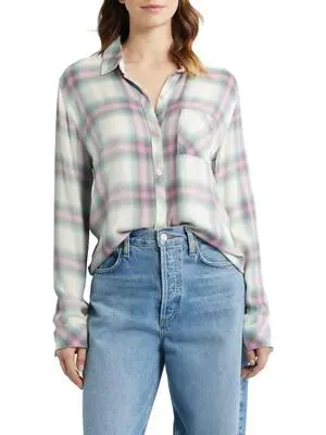 Rails Plaid Button-up Shirt - Periwinkle Blue