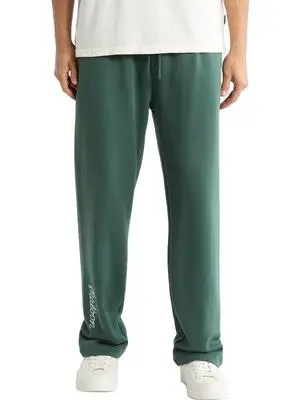 MALBON Bon Script Embroidered Sweatpants - Hunter Green