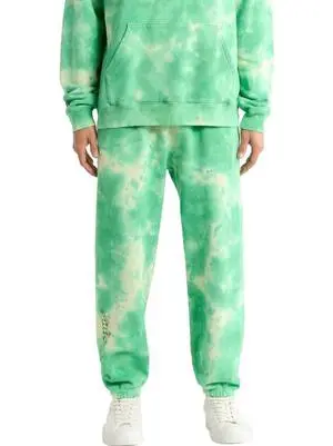 MALBON Grateful Dead Clubhouse Tie-dye Cotton Joggers - Green Tie Dye