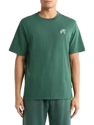 MALBON Bermuda Brumal Buckets Embroidered Graphic T-shirt - Hunter Green