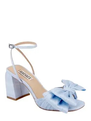 Badgley Mischka Olani Platform Sandal - Blue Silk