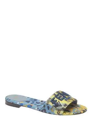 Fendi Signature Slide Sandal - Blue